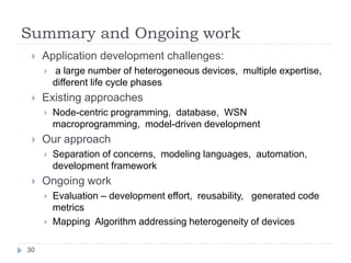 A model driven development framework for developing sense-compute ...