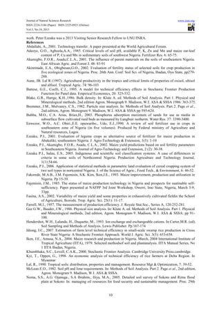 A model application to assess resource use efficiency for maize production in soils of ...