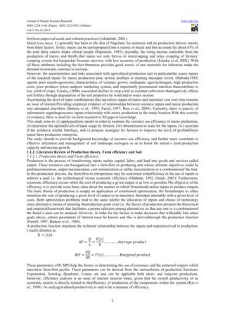 A model application to assess resource use efficiency for maize production in soils of ...