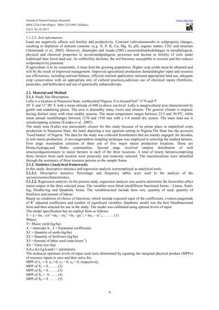 A model application to assess resource use efficiency for maize production in soils of ...