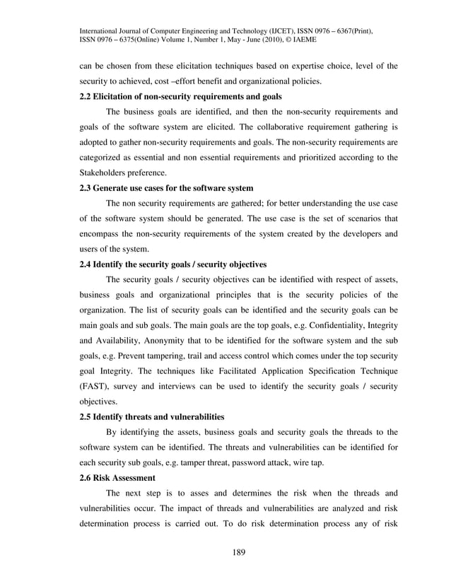 A model based security requirements engineering framework | PDF
