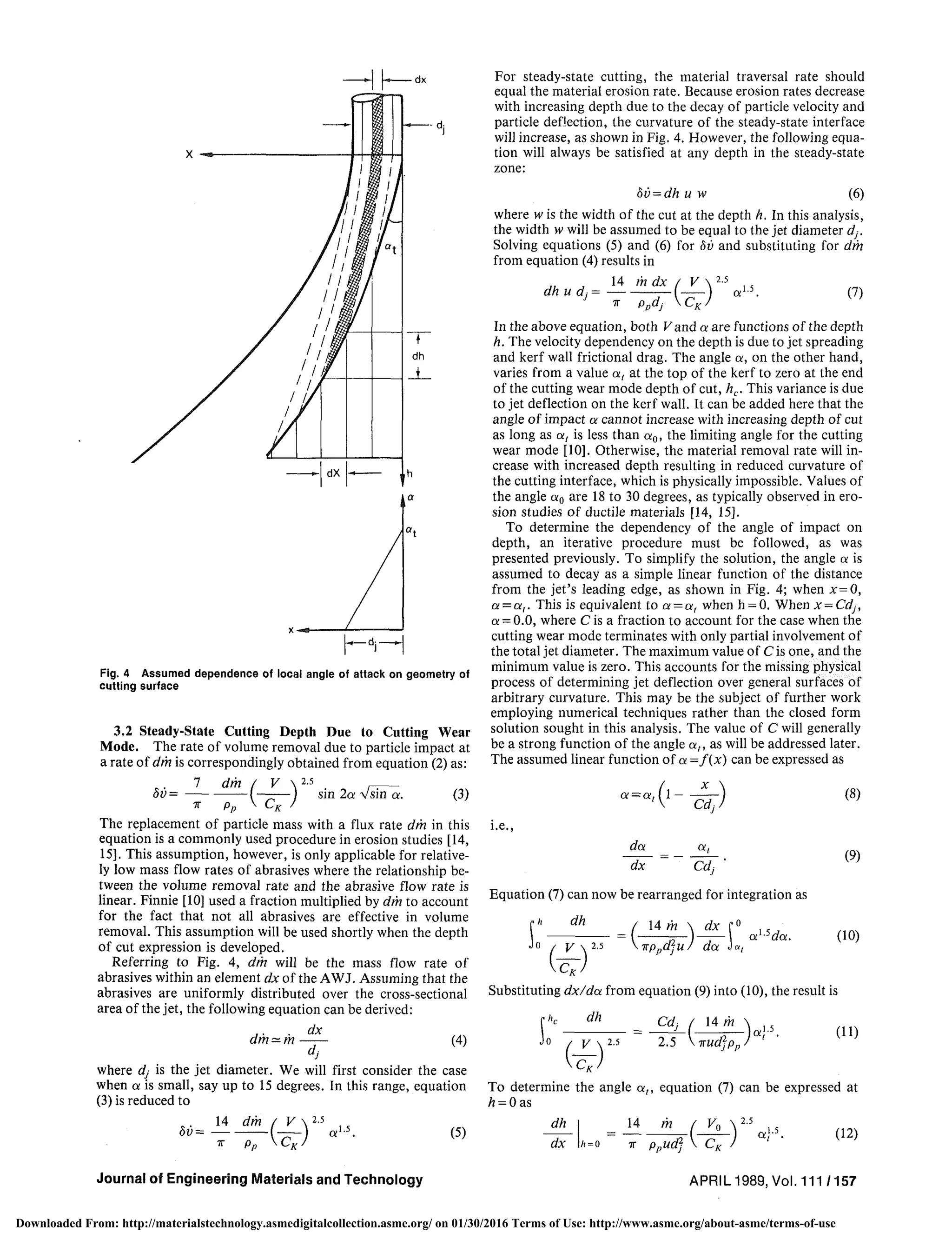 A model for abrasive waterjet (awj) machining | PDF