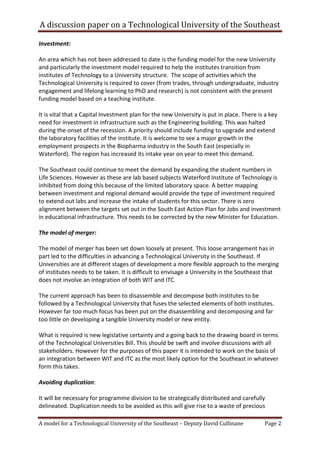A model for a technological university of the southeast | PDF