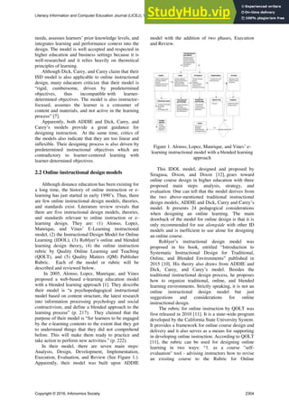 A Model For Effective Online Instructional Design | PDF
