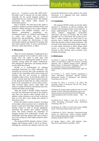 A Model For Effective Online Instructional Design | PDF