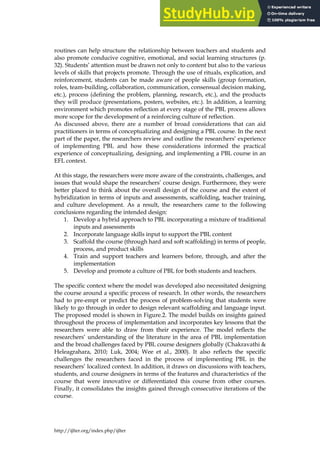 A Model For Implementing Problem-Based Language Learning Experiences From A Seven-Year Journey | PDF