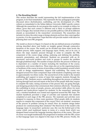 A Model For Implementing Problem-Based Language Learning Experiences From A Seven-Year Journey | PDF