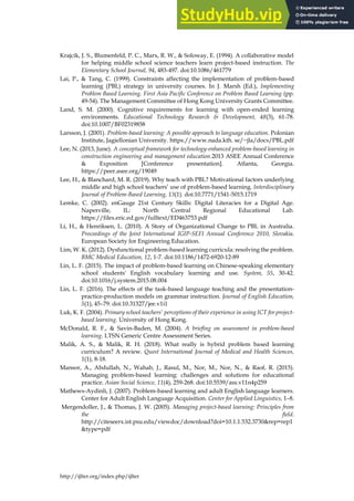 A Model For Implementing Problem-Based Language Learning Experiences ...