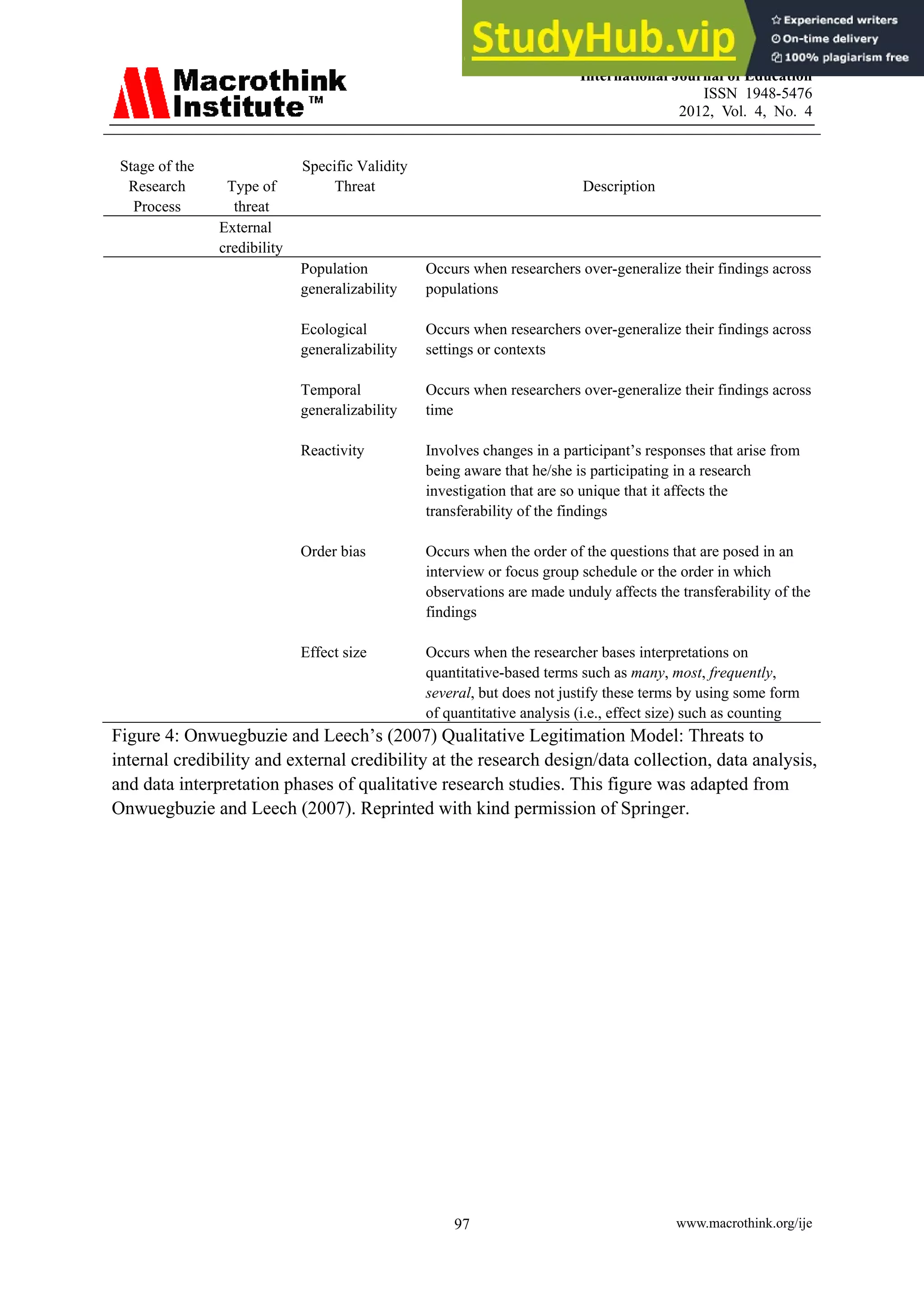 A Model For Presenting Threats To Legitimation At The Planning And ...