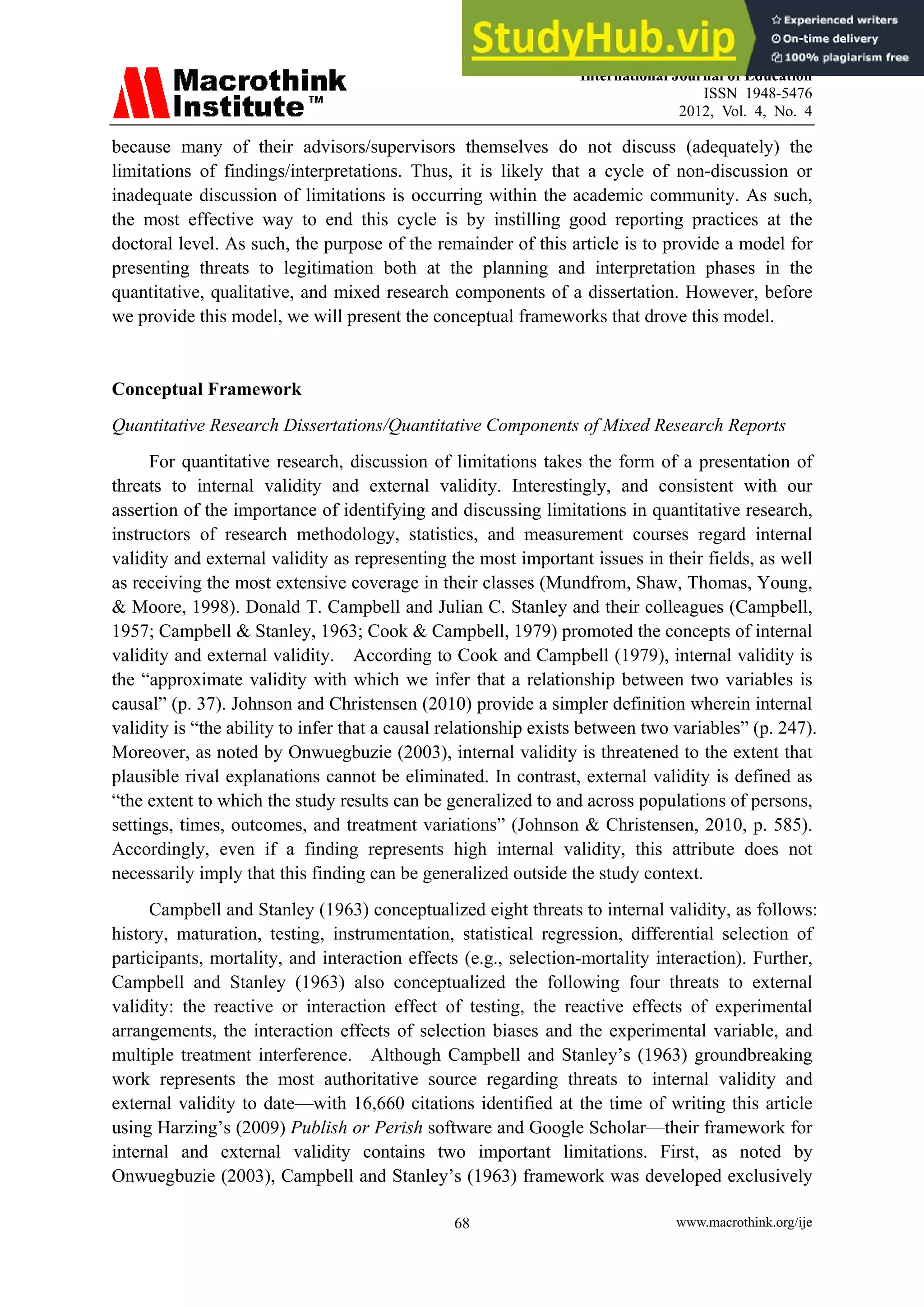 A Model For Presenting Threats To Legitimation At The Planning And ...