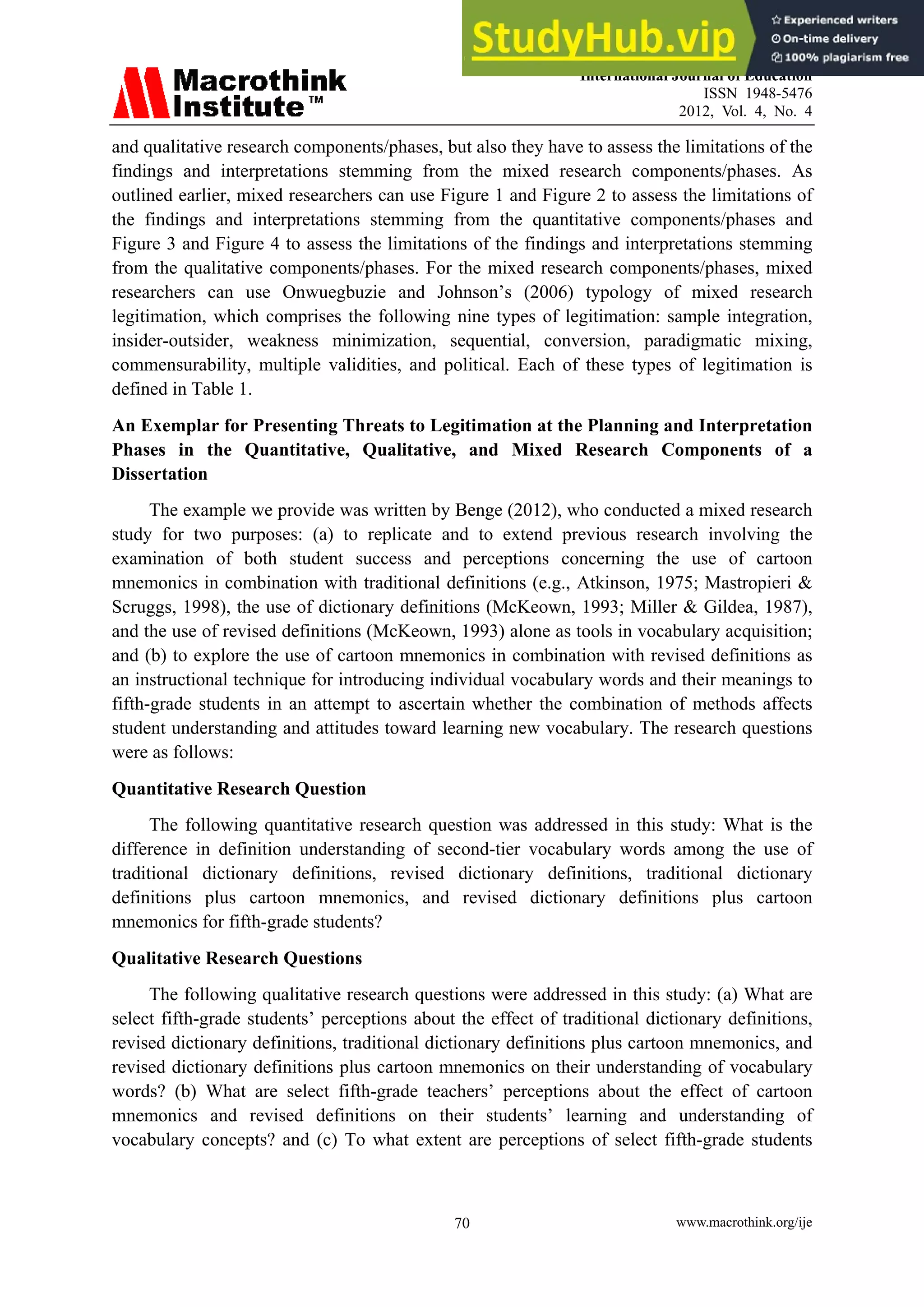 A Model For Presenting Threats To Legitimation At The Planning And ...