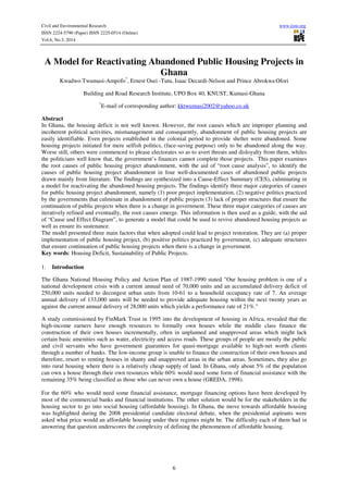A model for reactivating abandoned public housing projects in ghana | PDF
