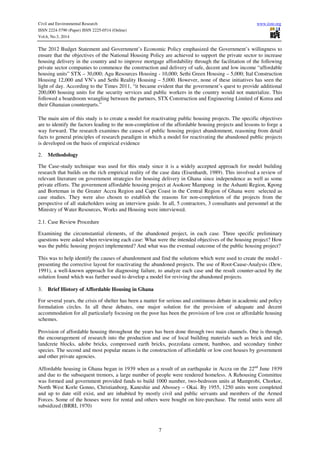 A model for reactivating abandoned public housing projects in ghana | PDF