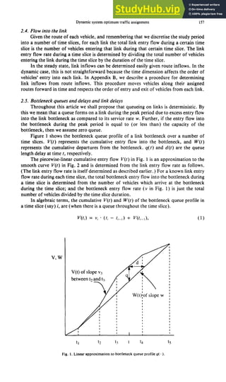 A Model For The Dynamic System Optimum Traffic Assignment Problem | PDF