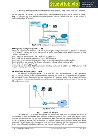 A Model Of An Integrated Unified Communication Network Using Public Switched Telephone Network ...