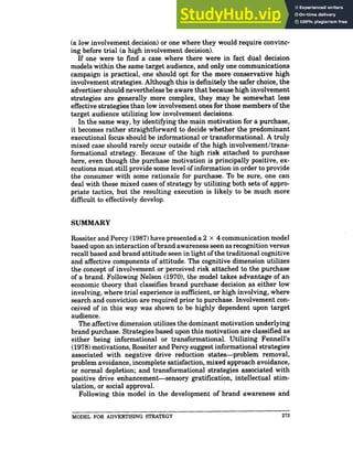 A Model Of Brand Awareness And Brand Attitude Advertising Strategies | PDF