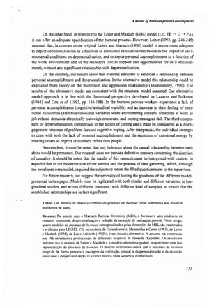 A model of burnout process gil monte | PDF