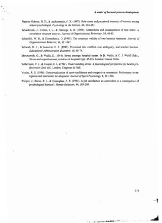 A model of burnout process gil monte | PDF