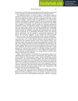 A Model Of Expatriate On-The-Job Adaptation To Overseas Assignments A ...