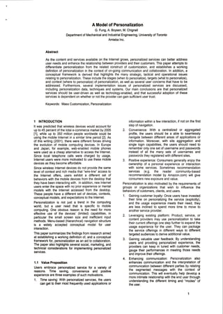 A Model of Personalization | PDF