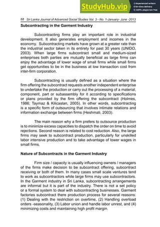 A Model To Develop Small And Medium Enterprise Sector In Sri Lanka ...