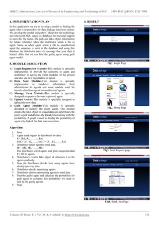 A model to find the agent who responsible for data leakage | PDF
