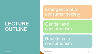 A Modern Consumer Society sociology intro | PPT