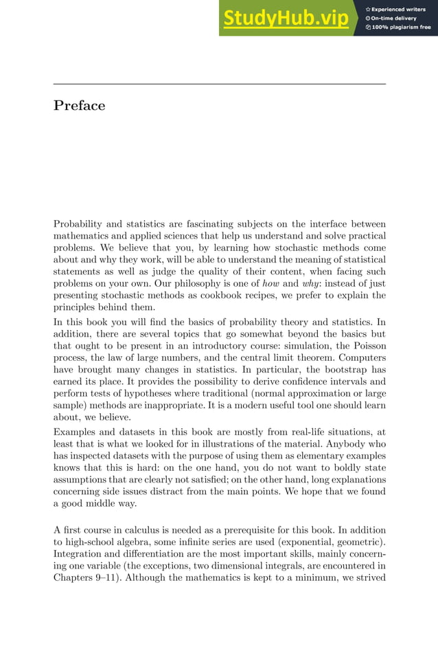 A Modern Introduction To Probability And Statistics Understanding Why And How With 120 Figures ...