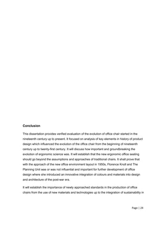 A modern office chair dissertation | DOC | Business | Business and Finance