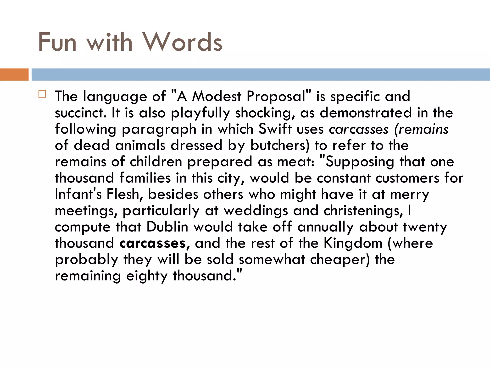 A modest proposal | PPT