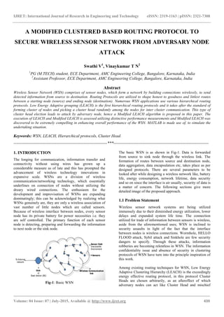 A modified clustered based routing protocol to secure wireless sensor network from adversary ...