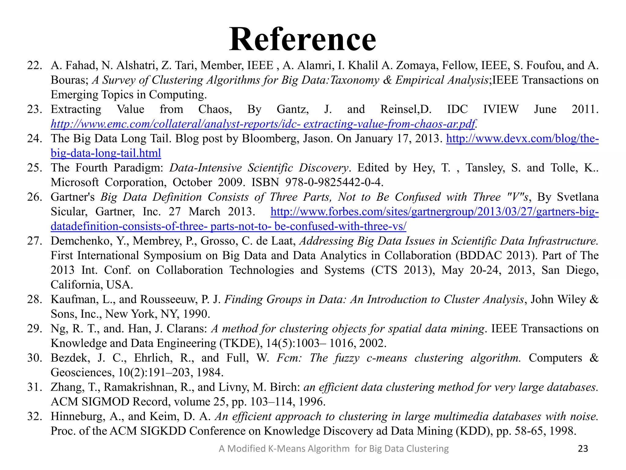 A Modified K Means Algorithm For Big Data Clustering Ppt