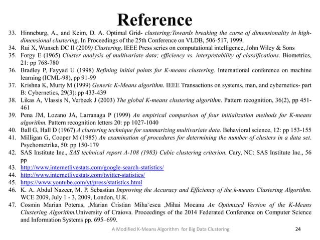 A modified k means algorithm for big data clustering | PPT
