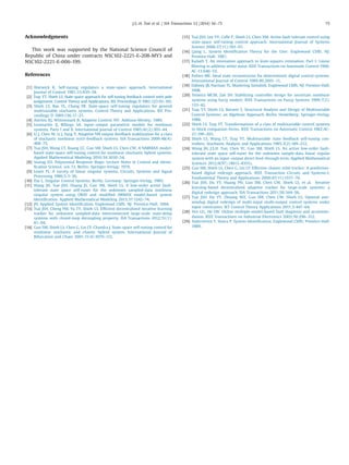 A modified narmax model based self-tuner with fault tolerance for unknown nonlinear stochastic ...