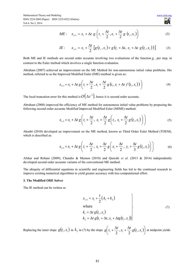 A Modified Ode Solver For Autonomous Initial Value Problems Pdf