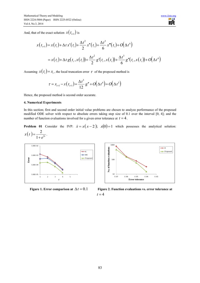 A Modified Ode Solver For Autonomous Initial Value Problems Pdf