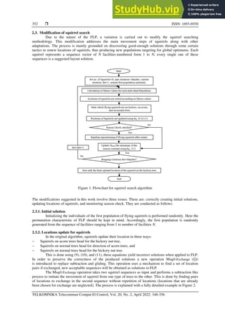A Modified Squirrel Search Algorithm For Solving Facility Layout Problems | PDF