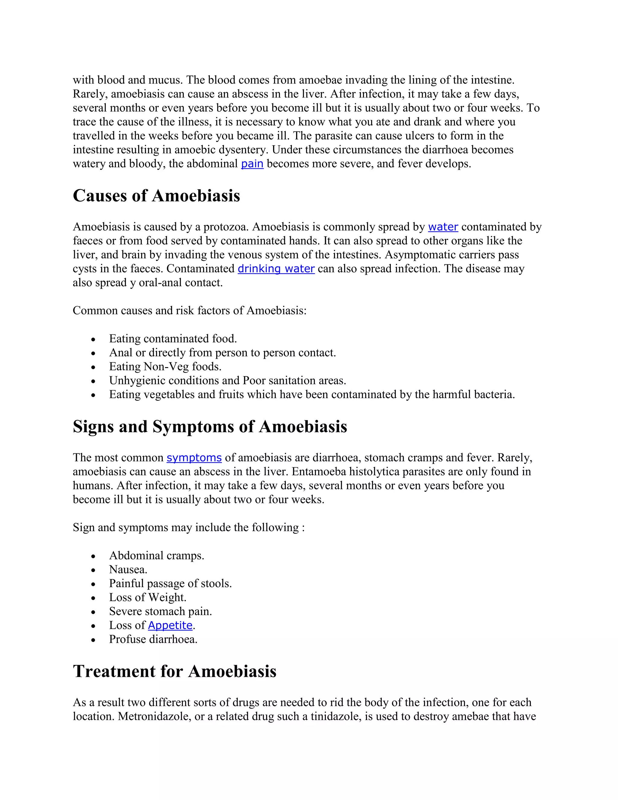 Amoebiasis | DOCX