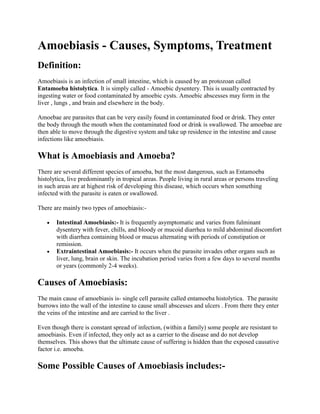 Amoebiasis | DOCX