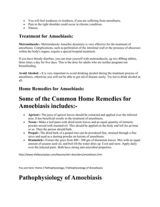 Amoebiasis | DOCX