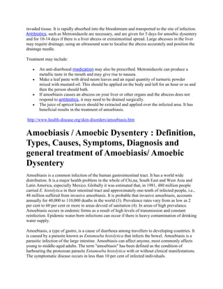Amoebiasis | DOCX