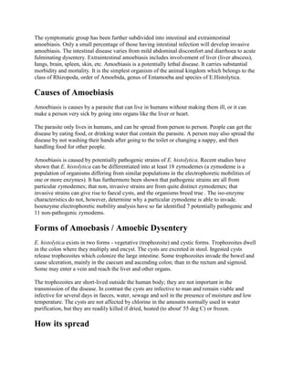 Amoebiasis | DOCX
