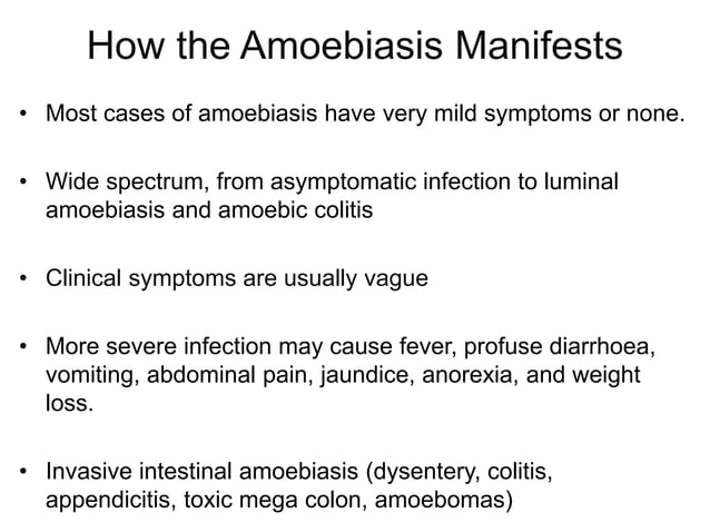 Amoebiasis | PPTX | Digestive Disorders | Diseases and Conditions