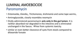 Drugs for protozoan infections ( except malaria) | PPTX | Digestive ...