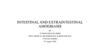 AMOEBIASIs presentation slide on amoebasis | PPTX
