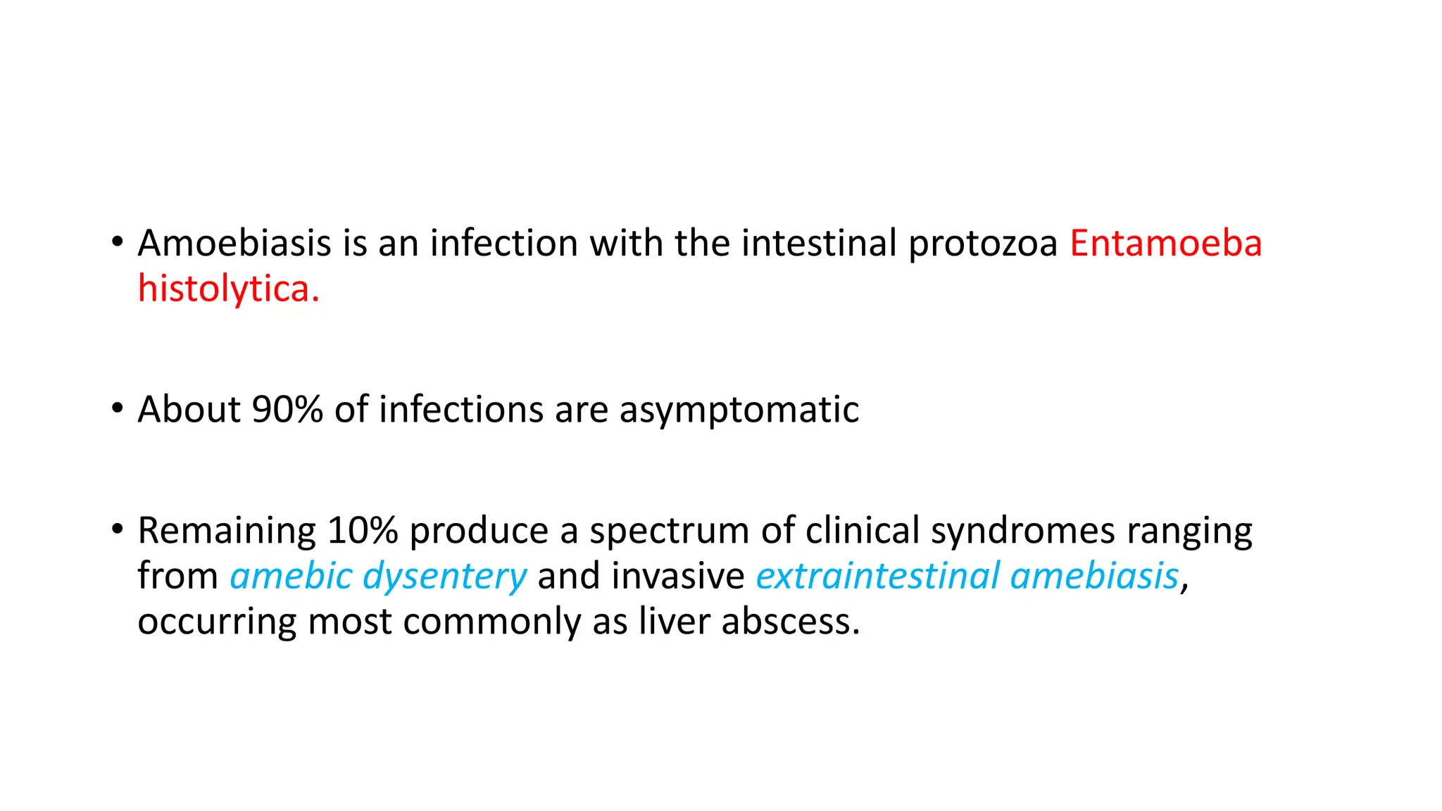 AMOEBIASIS , introduction pathogenesis treatment and management | PPTX