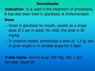 Anti-Amoebic drugs | PPT