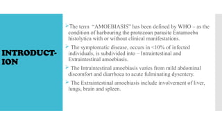 AMOEBIASIS SEMINAR ON PSM SUBJECT reading learning about the causative ...