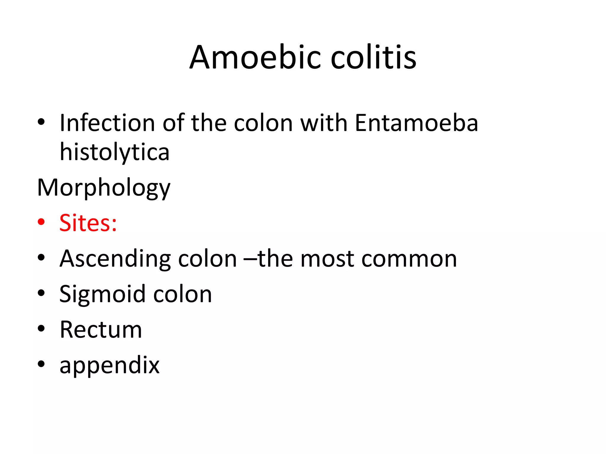 Amoebic colitis | PPTX