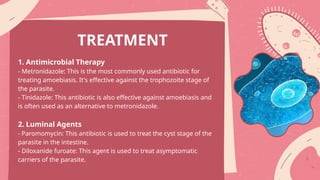 Amoebic infection- Amoebiasis- Entamoeba histolytica | PPTX